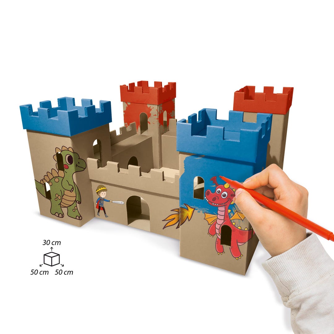The Castle is a Cardboard Fortress, for Kids /art and Craft for Indoor ...