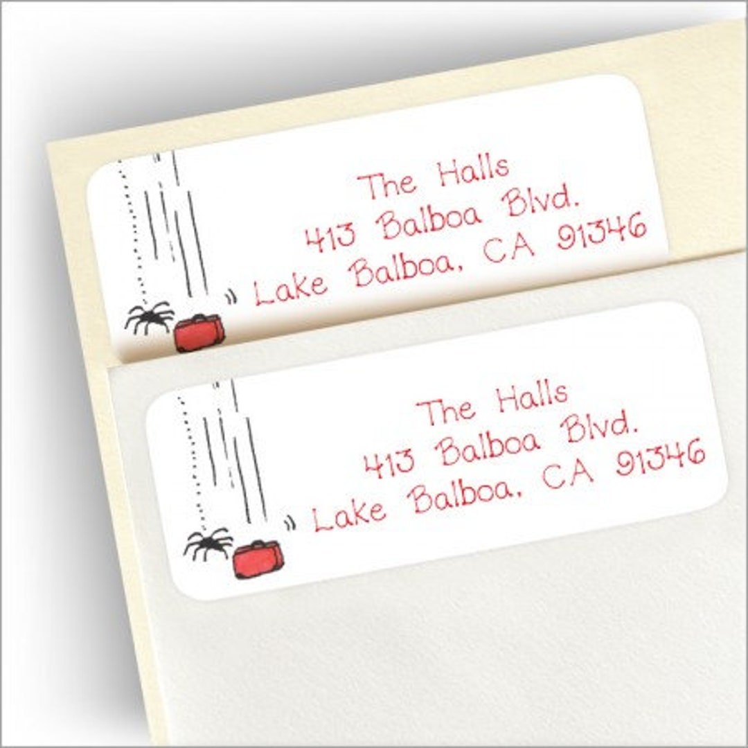 90 Spider's Web Address Labels / Animals & Bugs Address - Etsy
