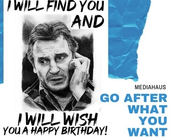 Liam Neeson Card - Etsy