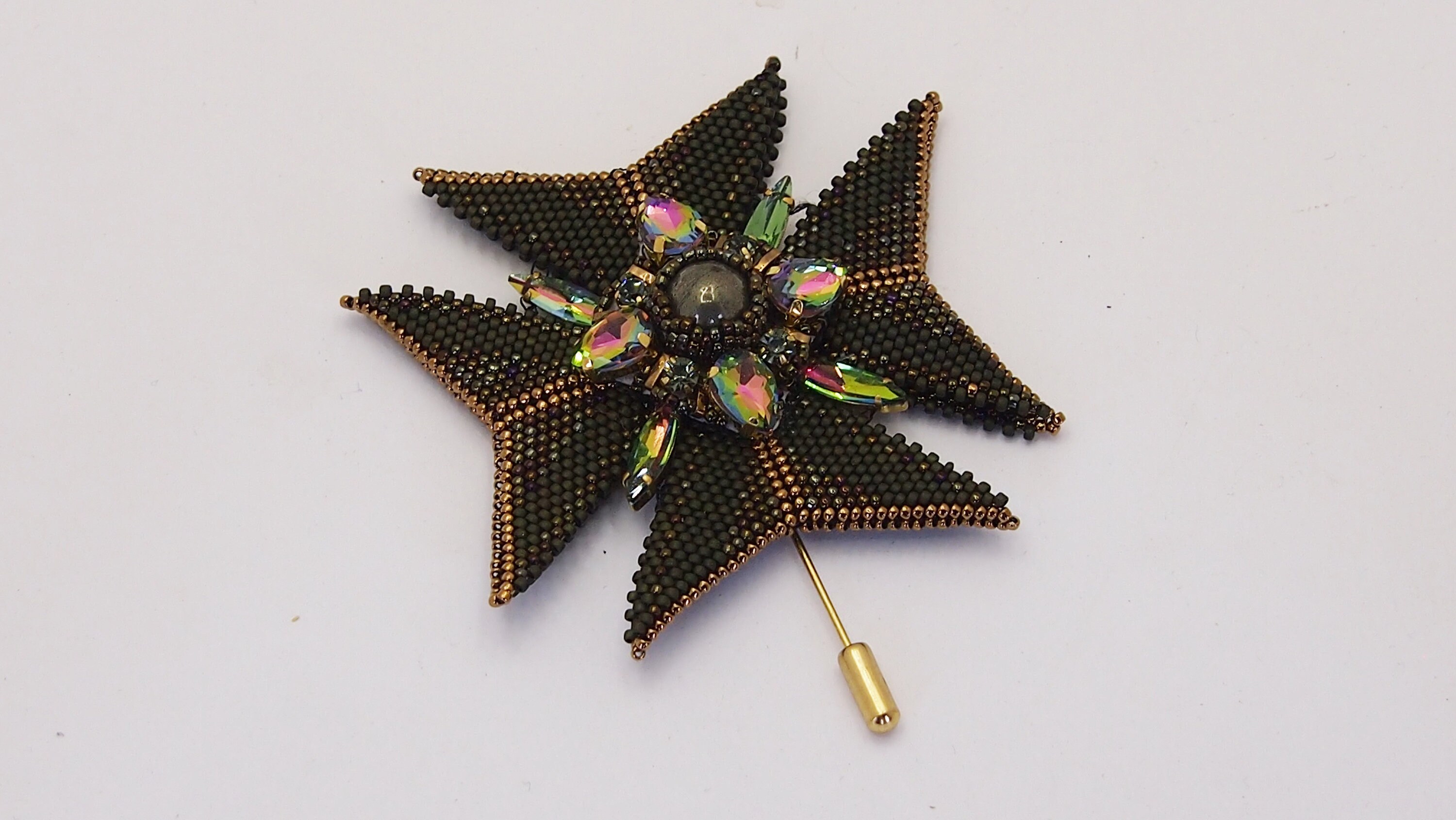 Green Maltese Beaded Cross Victorian Cross Gothic Cross - Etsy
