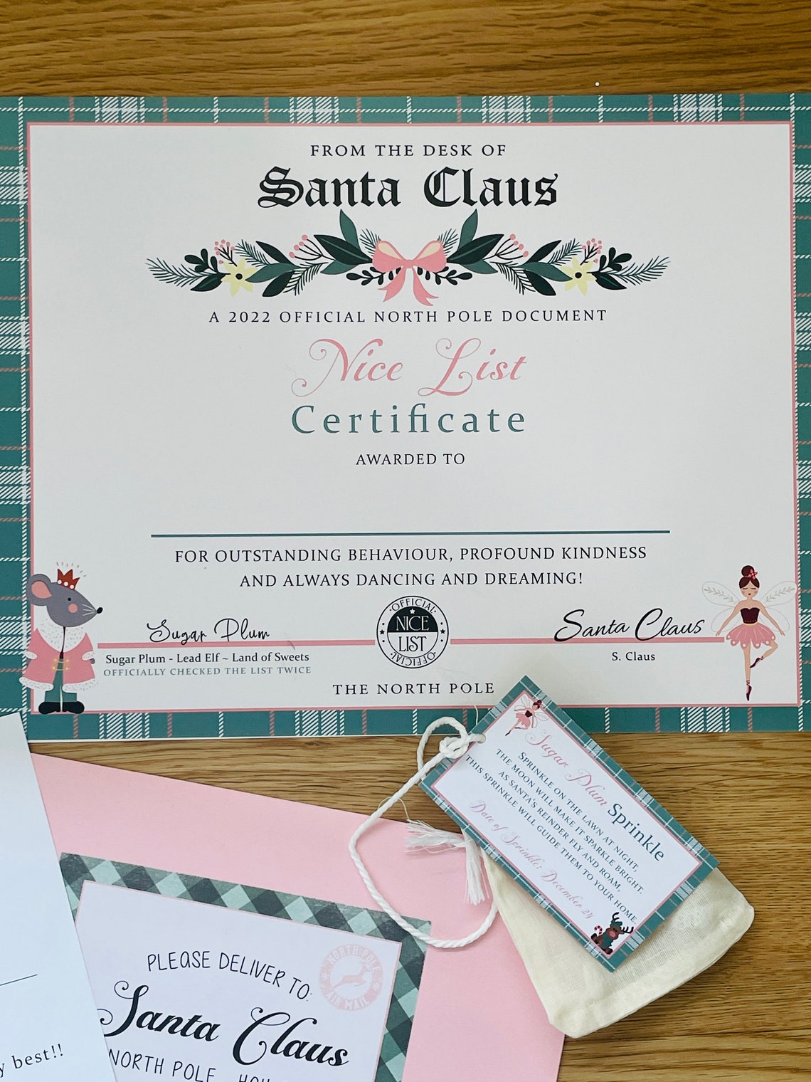 Sugar Plum Fairy Letter to Santa Kit // Santa Stationery // - Etsy Canada