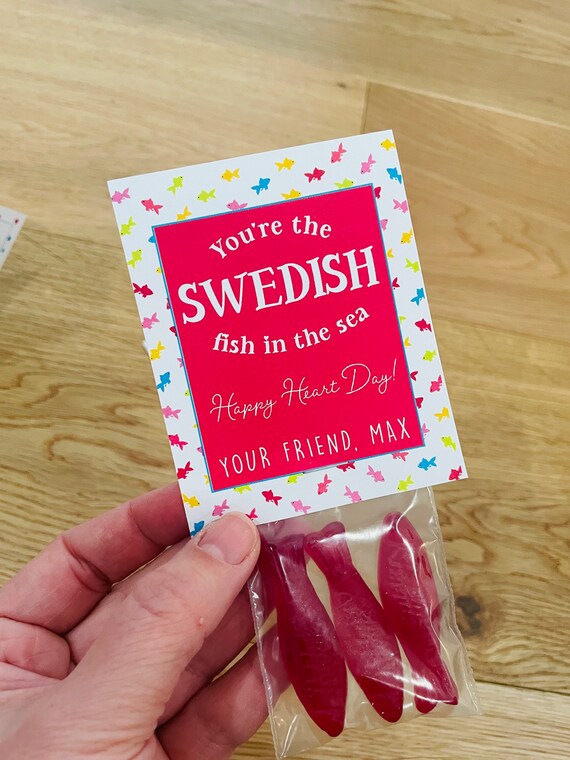 Swedish Fish in the sea!! VALENTINE'S Day // Digital Print // Fish ...