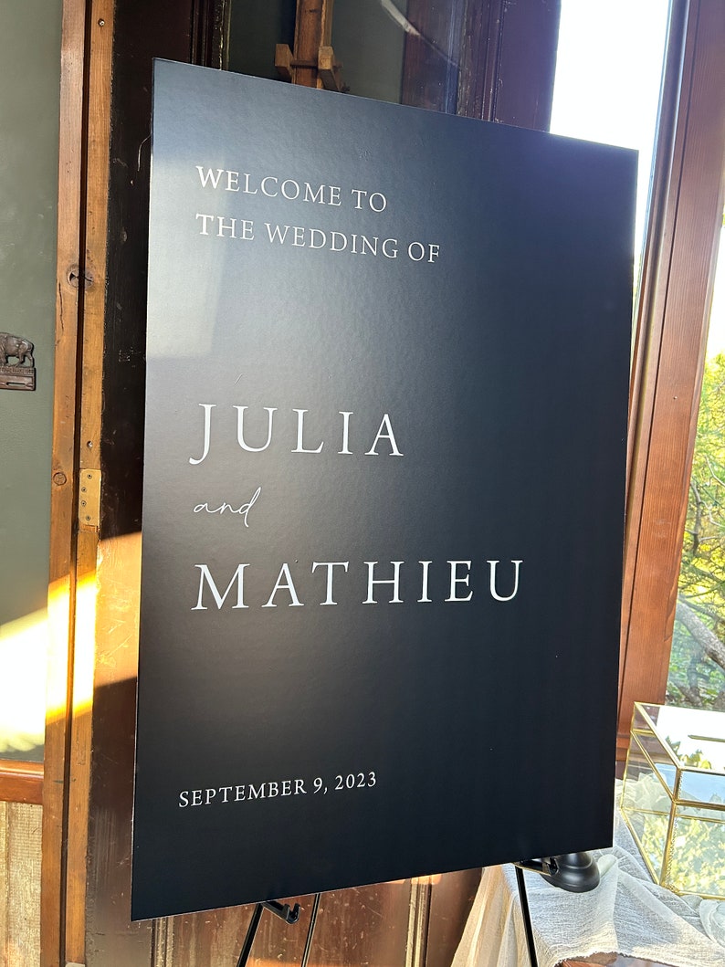 DIGITAL Modern Wedding Welcome and Seating Chart Sign - DIGITAL File ...