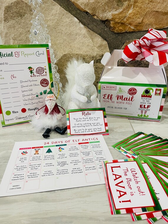Elf Surveillance Christmas Box, Report Cards with 26 Activity Cards by ...