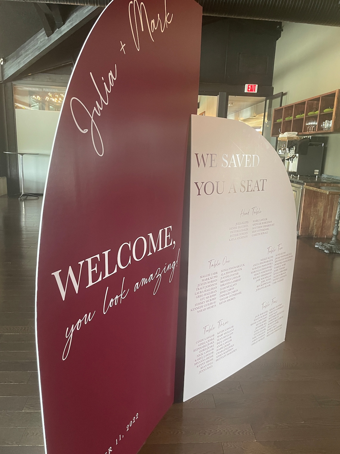 Modern Wedding Welcome and Seating Chart Sign - Digital//double Arched ...