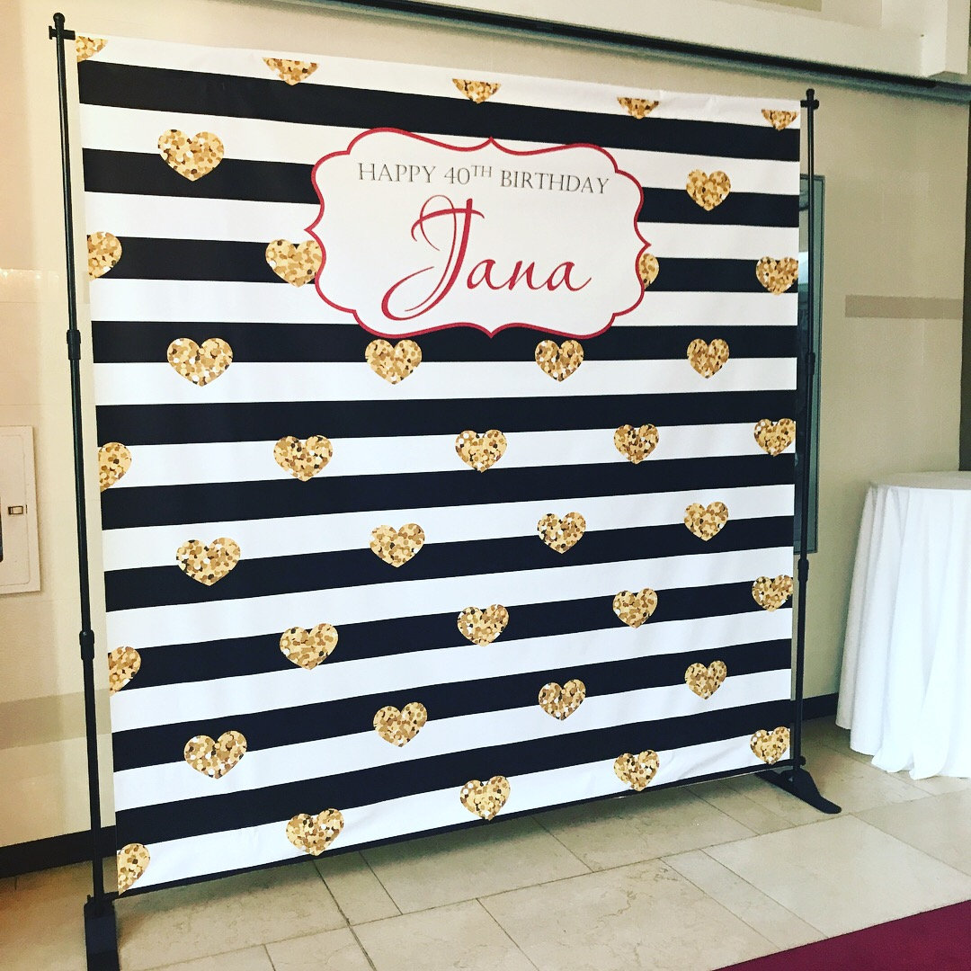 Kate Spade Inspired Birthday Backdrop and Welcome Sign - DIGITAL - Etsy