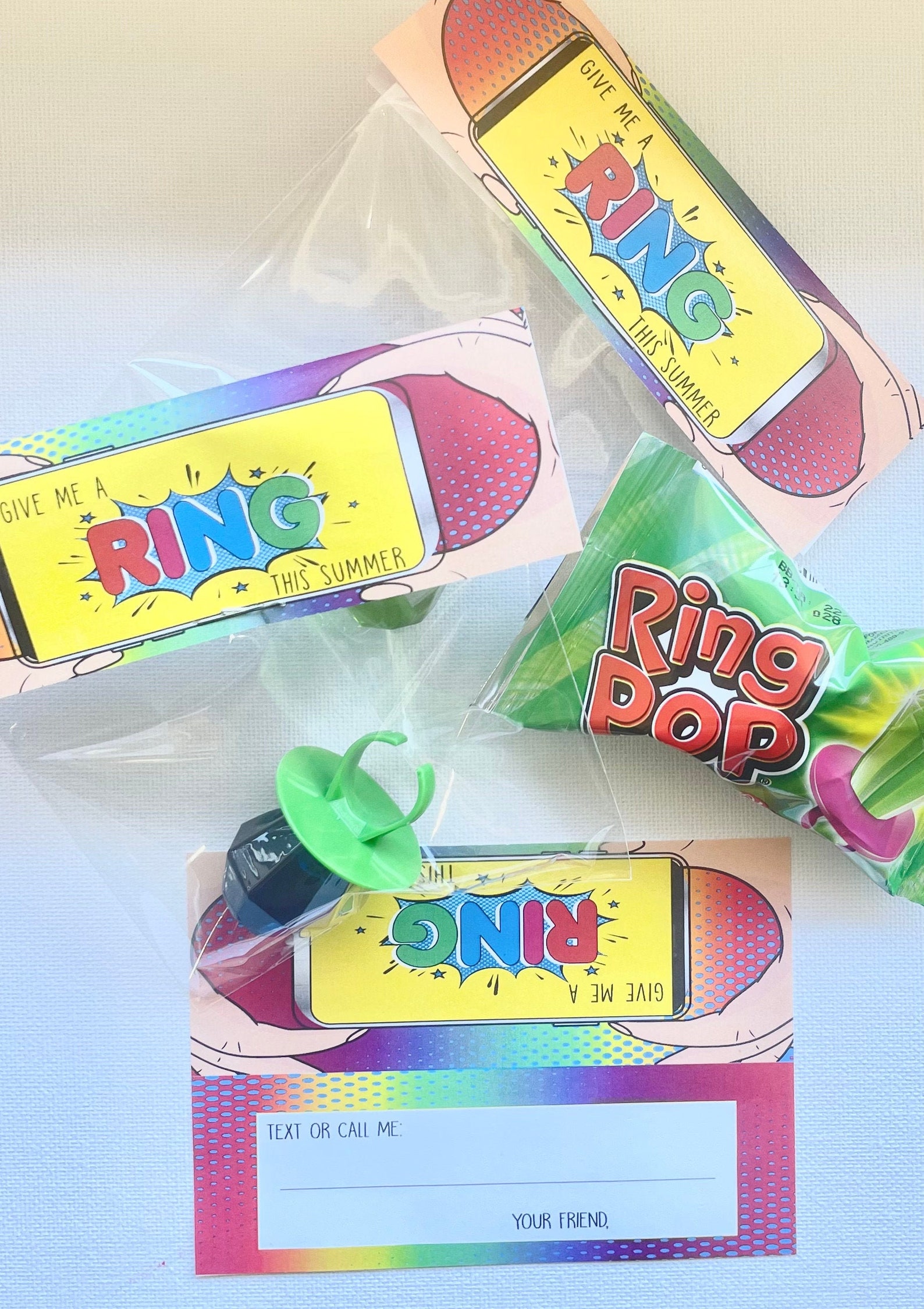 Give Me a Ring, Ring Pop, Keep in Touch, End of School Year Classmate ...