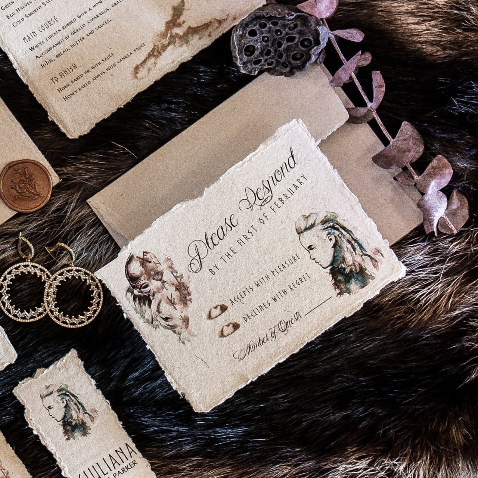 Viking Wedding Invitation, Digital Wedding Invitation Suite, Game of ...
