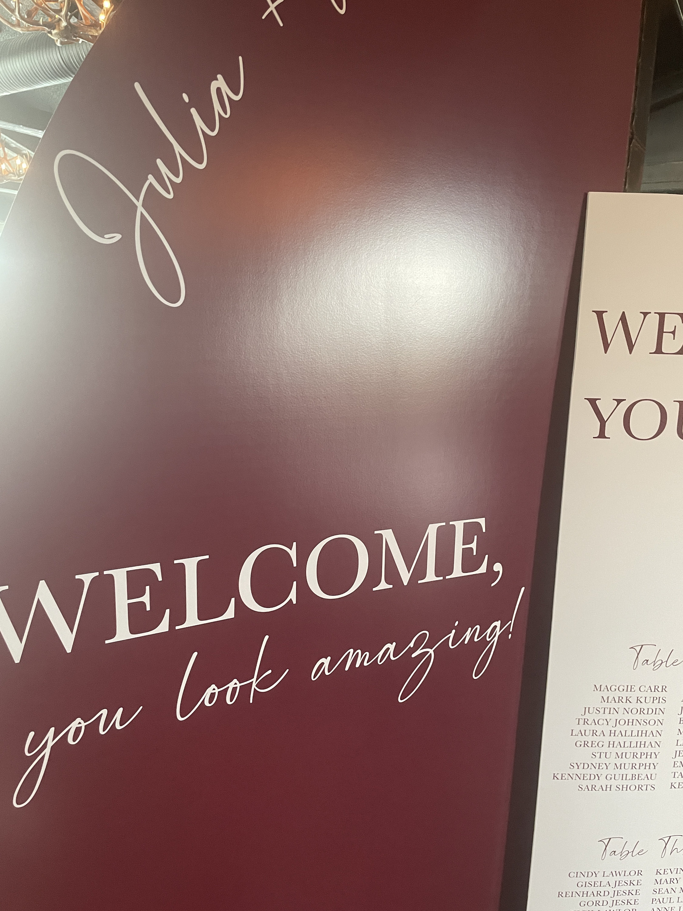 Modern Wedding Welcome and Seating Chart Sign - Digital//double Arched ...