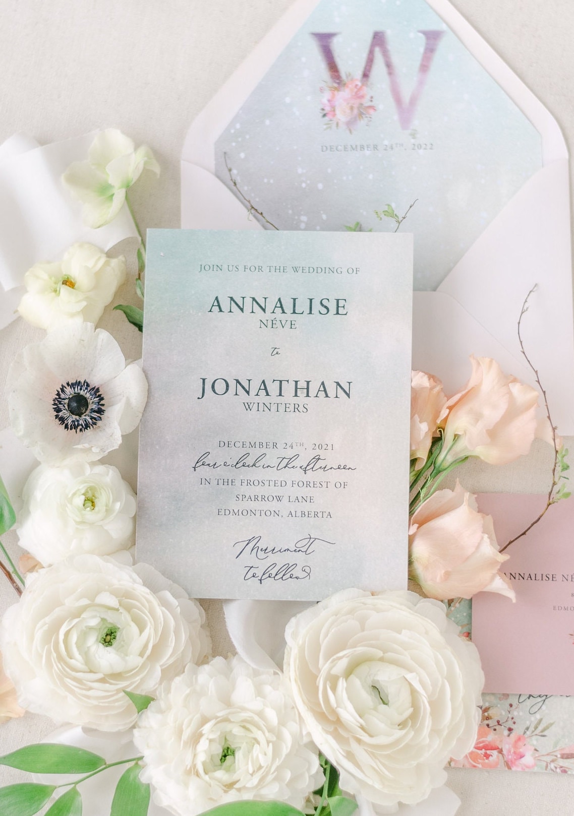 Whimsical and Romantic Wedding Invitation, Digital Wedding Invitation ...