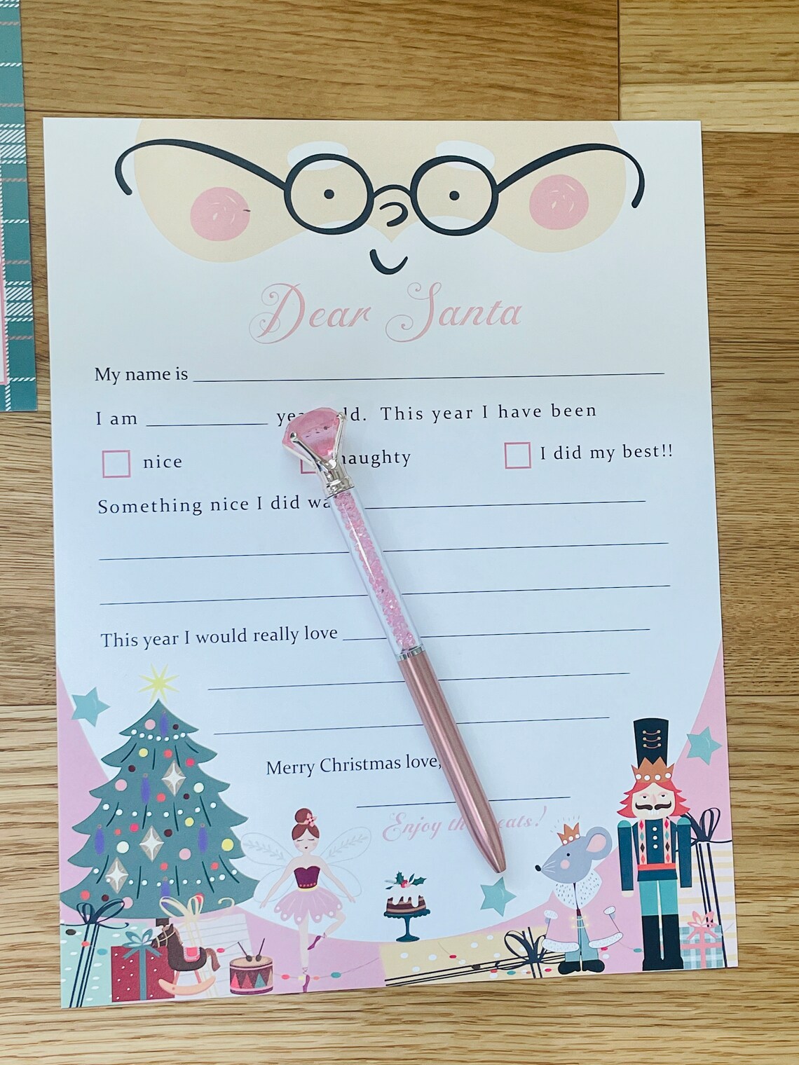 Sugar Plum Fairy Letter to Santa Kit // Santa Stationery // - Etsy Canada