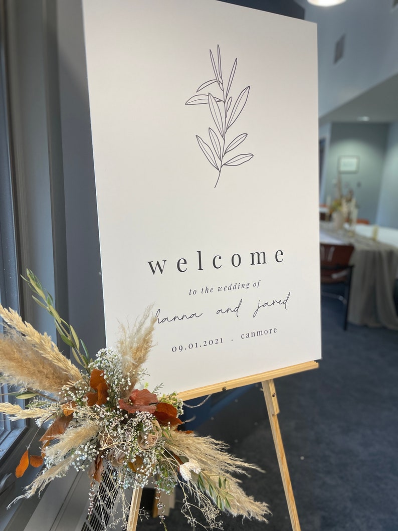 Minimal BOHO Wedding Welcome Sign - DIGITAL - Etsy