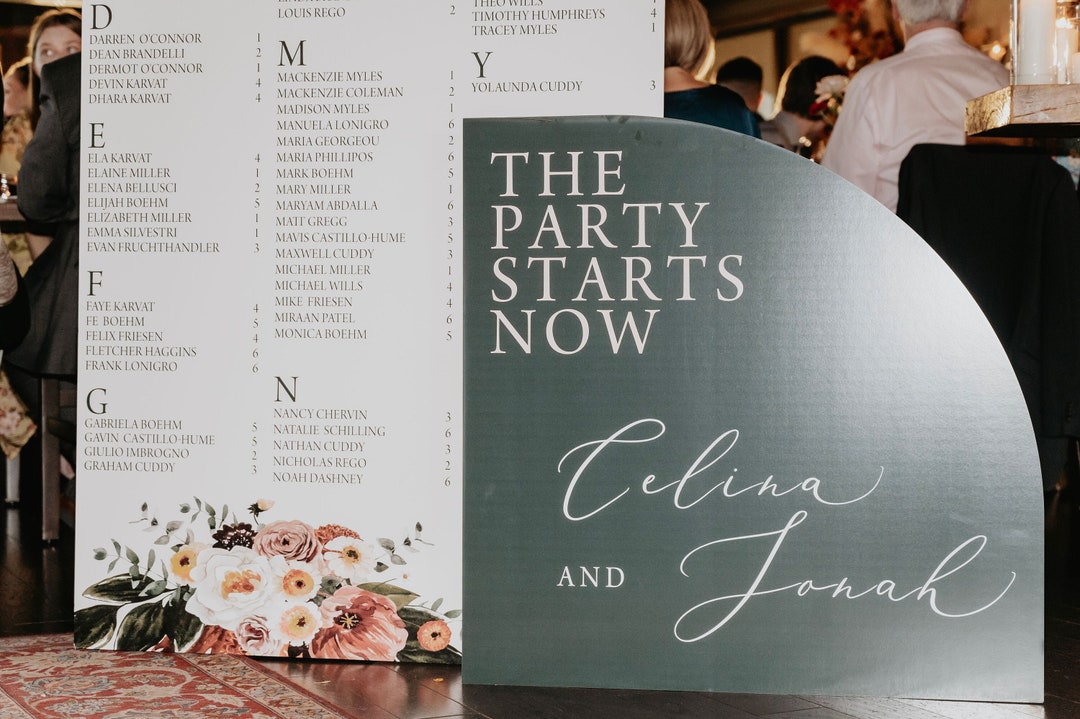 Modern Wedding Welcome and Seating Chart Sign - DIGITAL File //arched ...