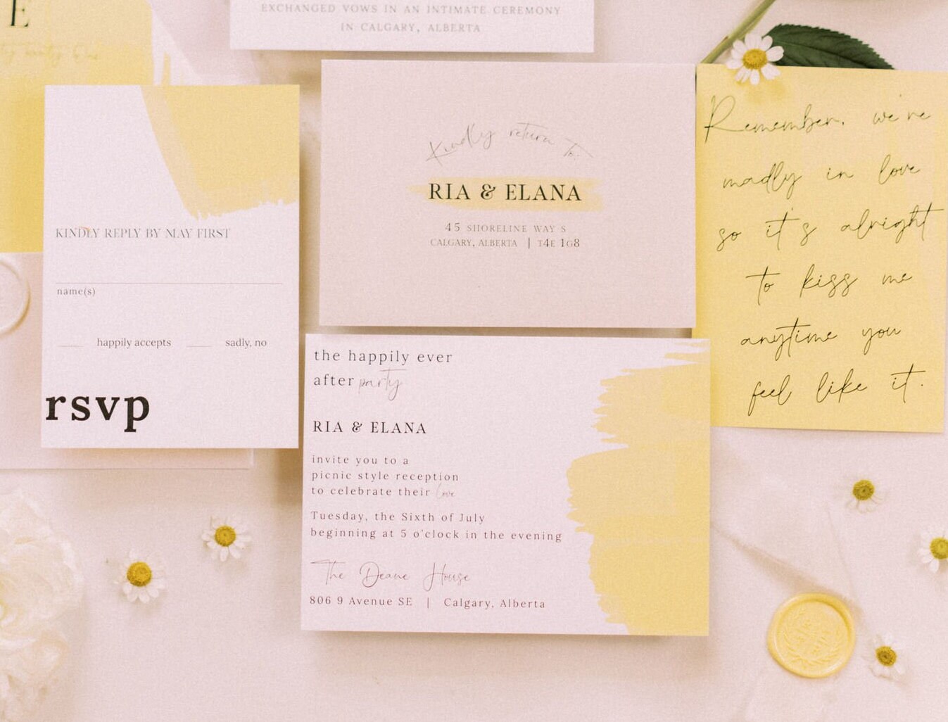 Happy Yellow Wedding Invitation Digital Wedding Invitation | Etsy