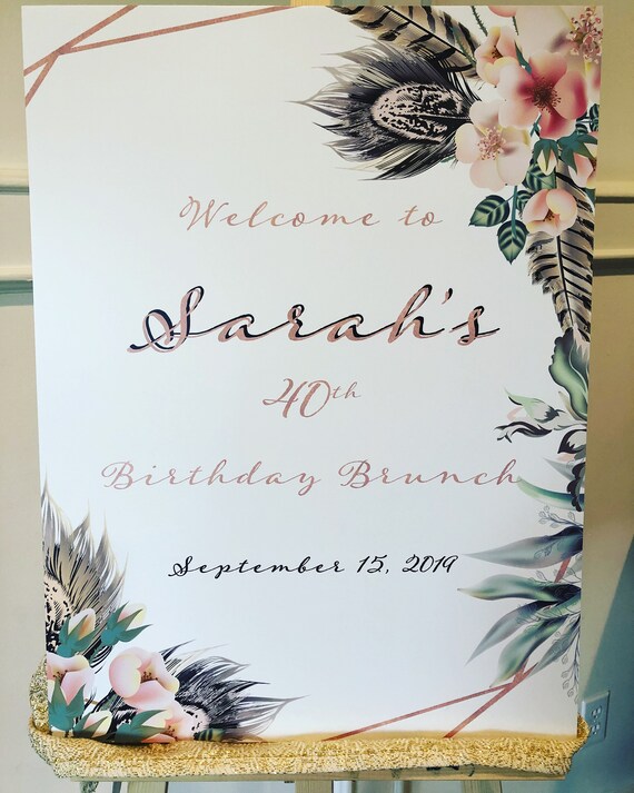 BOHO Birthday Sign - DIGITAL by Paper + Petals | Catch My Party