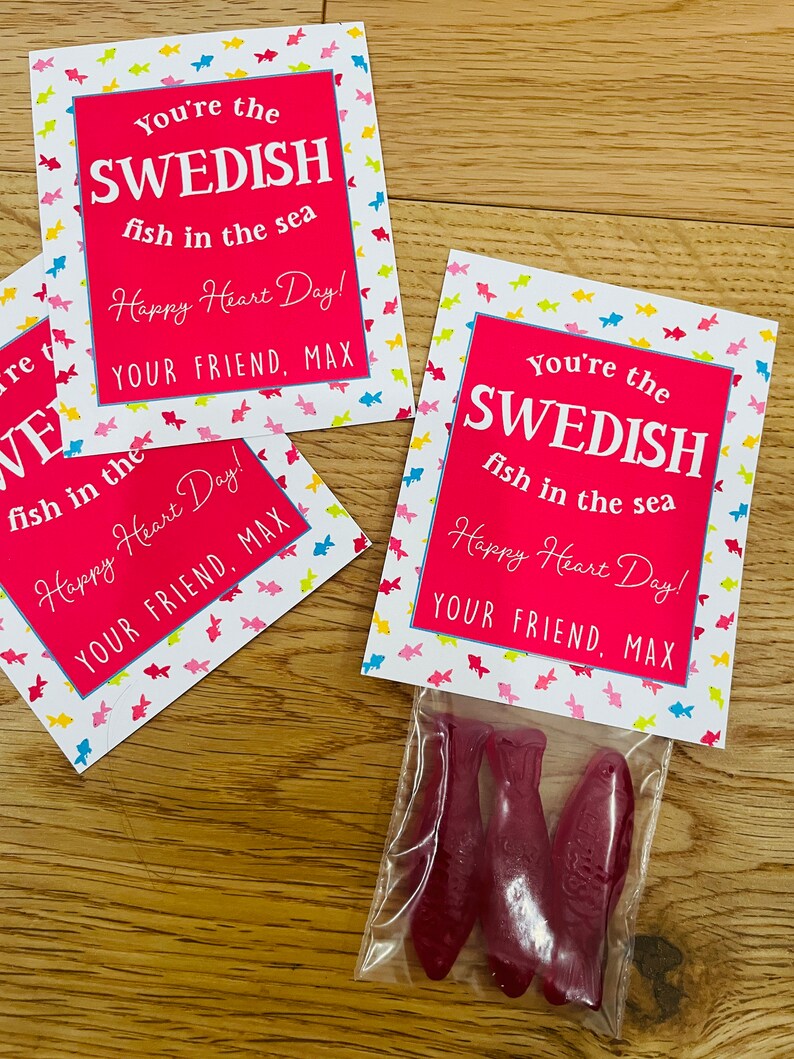 Swedish Fish in the Sea!! VALENTINE'S Day // Digital Print // Fish ...