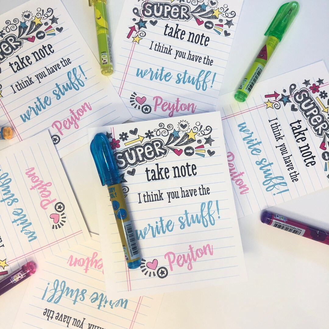 Write Stuff, End of School Year Classmate and Matching Take Note ...