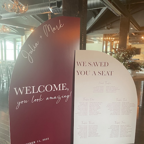 Modern Wedding Welcome and Seating Chart Sign - Etsy