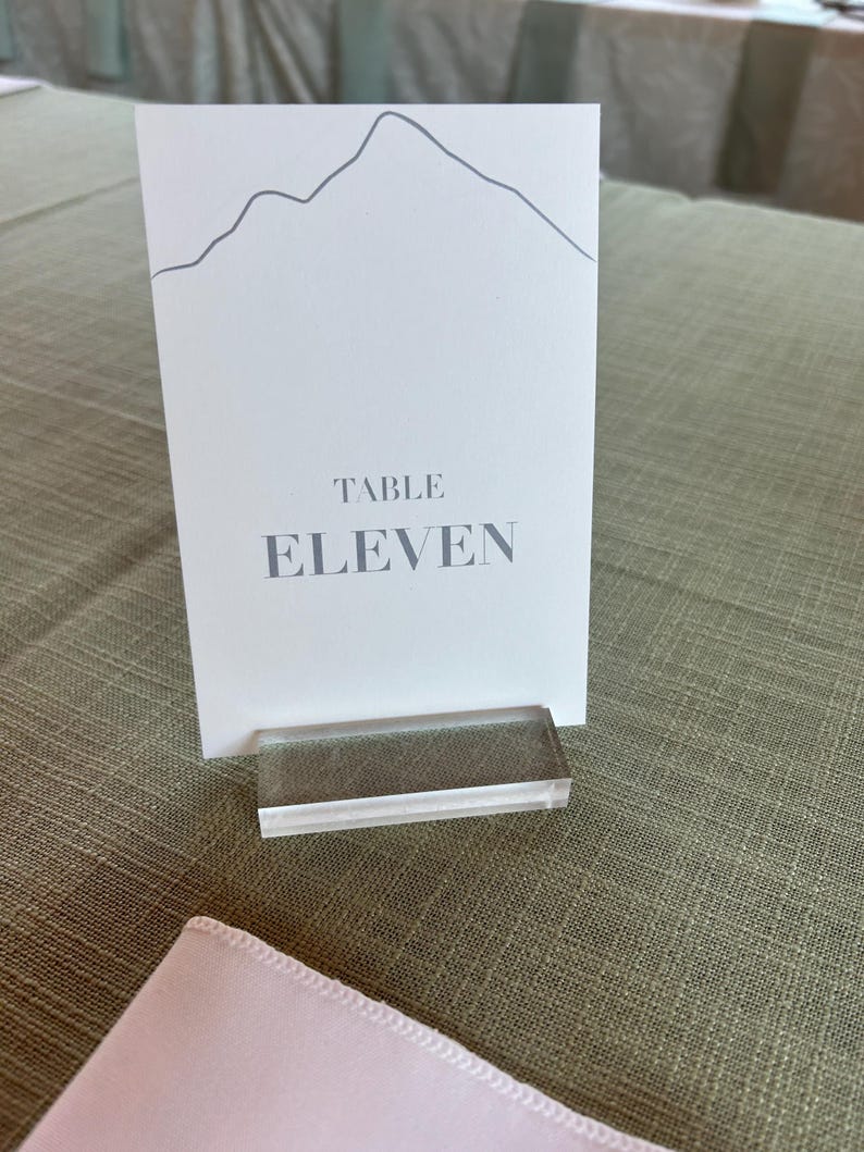 Modern Mountain Peak Wedding Seating Chart and Table Numbers - DIGITAL ...