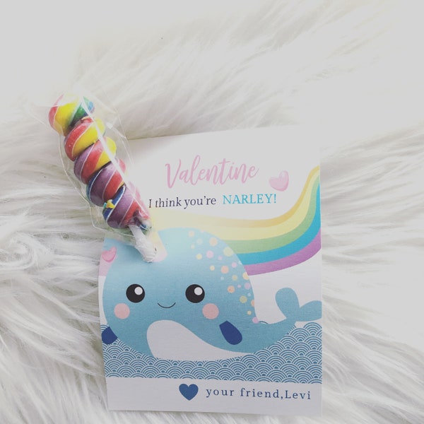 Narwhal Valentine - Etsy