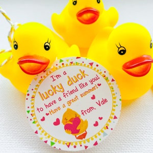 Lucky DUCK, End of School Year Classmate, Gift, Digital, Class Gift Tag ...