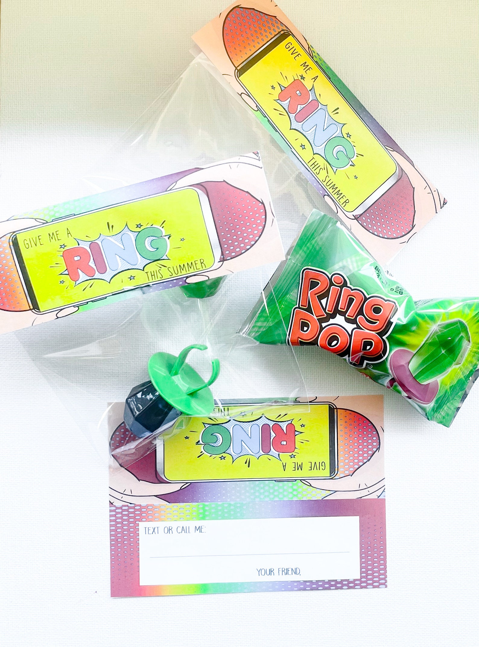 Give Me a Ring, Ring Pop, Keep in Touch, End of School Year Classmate ...