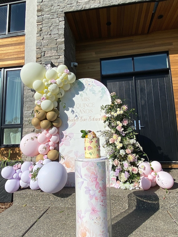 Watercolor quinceanera backdrop and wrap - DIGITAL FILE by Paper ...