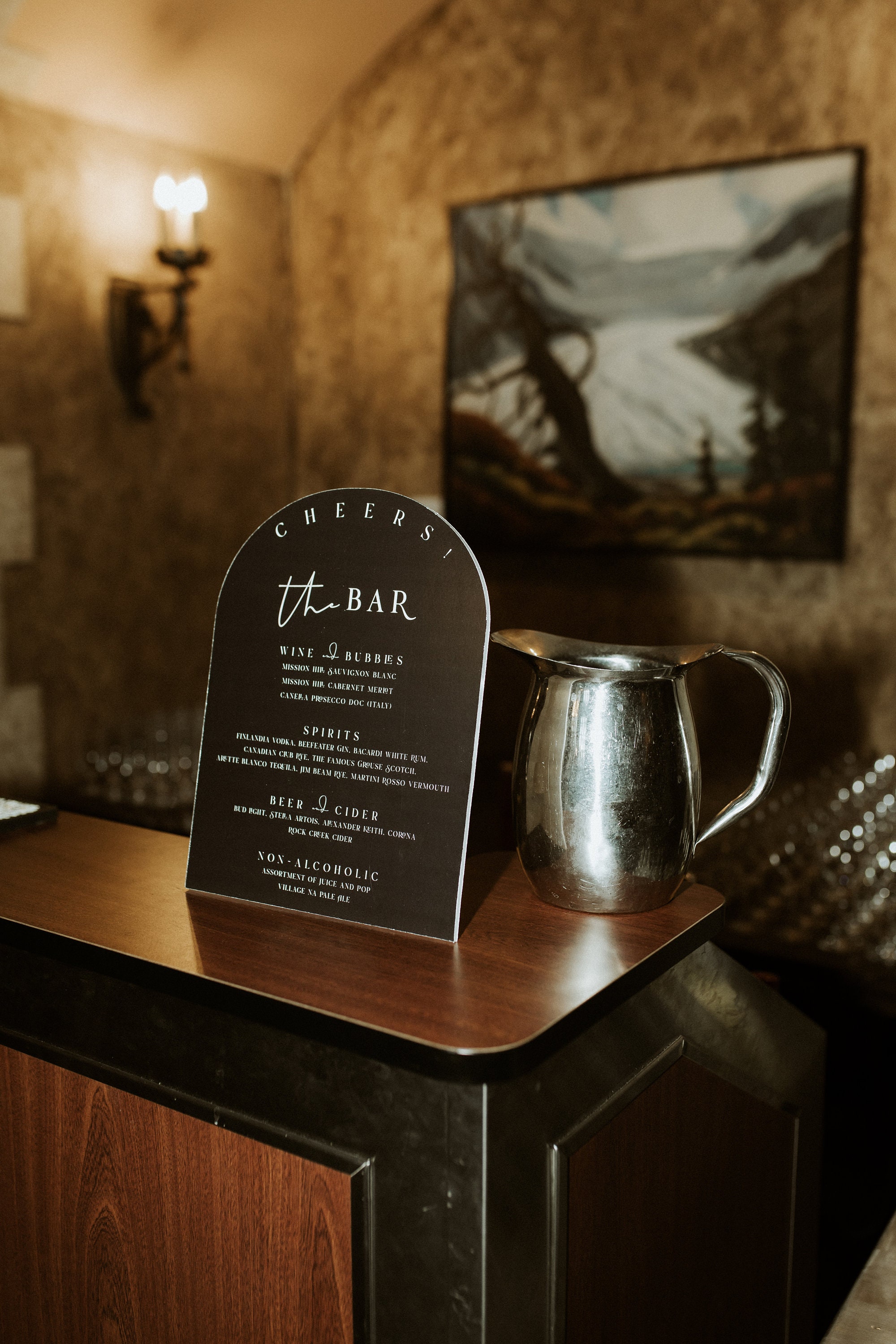 Modern Wedding Arched Cocktail Sign and Bar Menus - Etsy