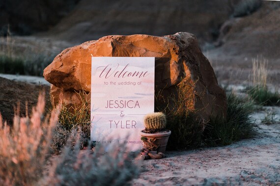 Desert Sunset Wedding Welcome Sign - DIGITAL by Paper + Petals | Catch ...