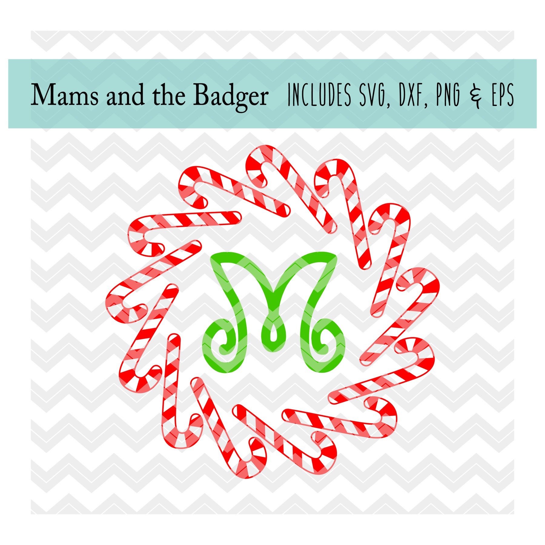 Candy Cane Border Svg Holiday Monogram Frame Christmas - Etsy