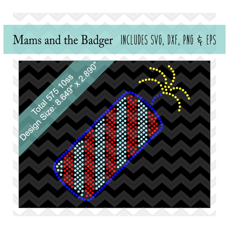 Firecracker Svg, July 4th Design, Rhinestone Template, Red White and ...