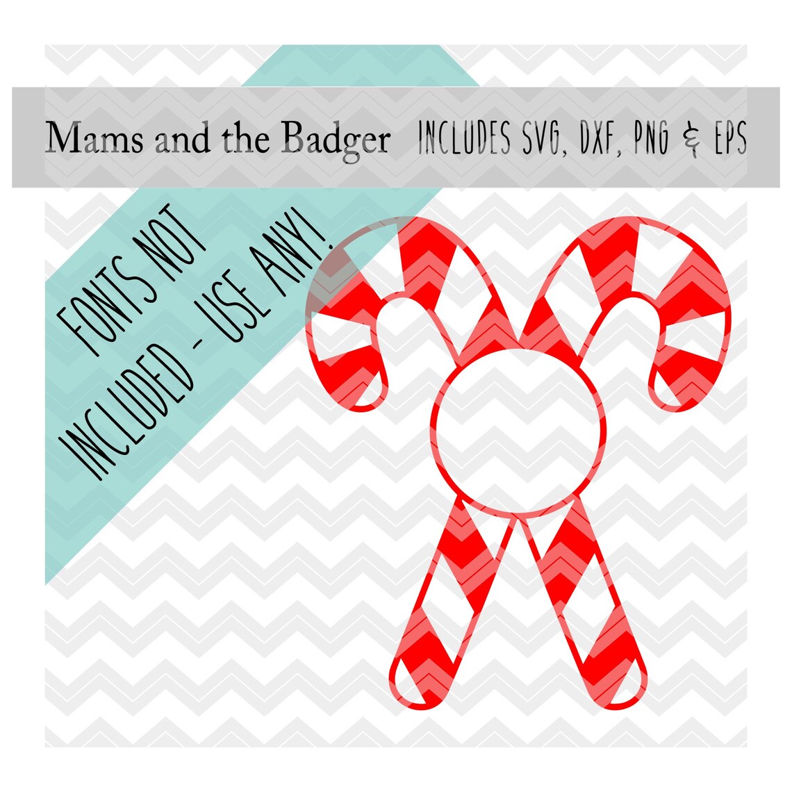 Candy Cane Monogram Frame Svg, Christmas Cut File, Silhouette Cameo ...