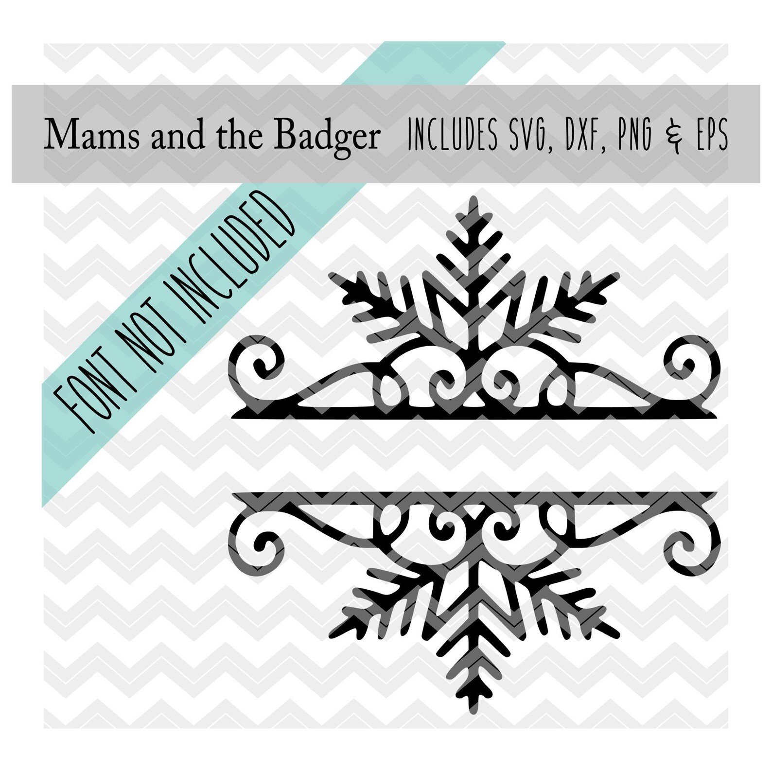 Snowflake Split Name Svg, Christmas Ornament, Door Sign, Winter Cut ...