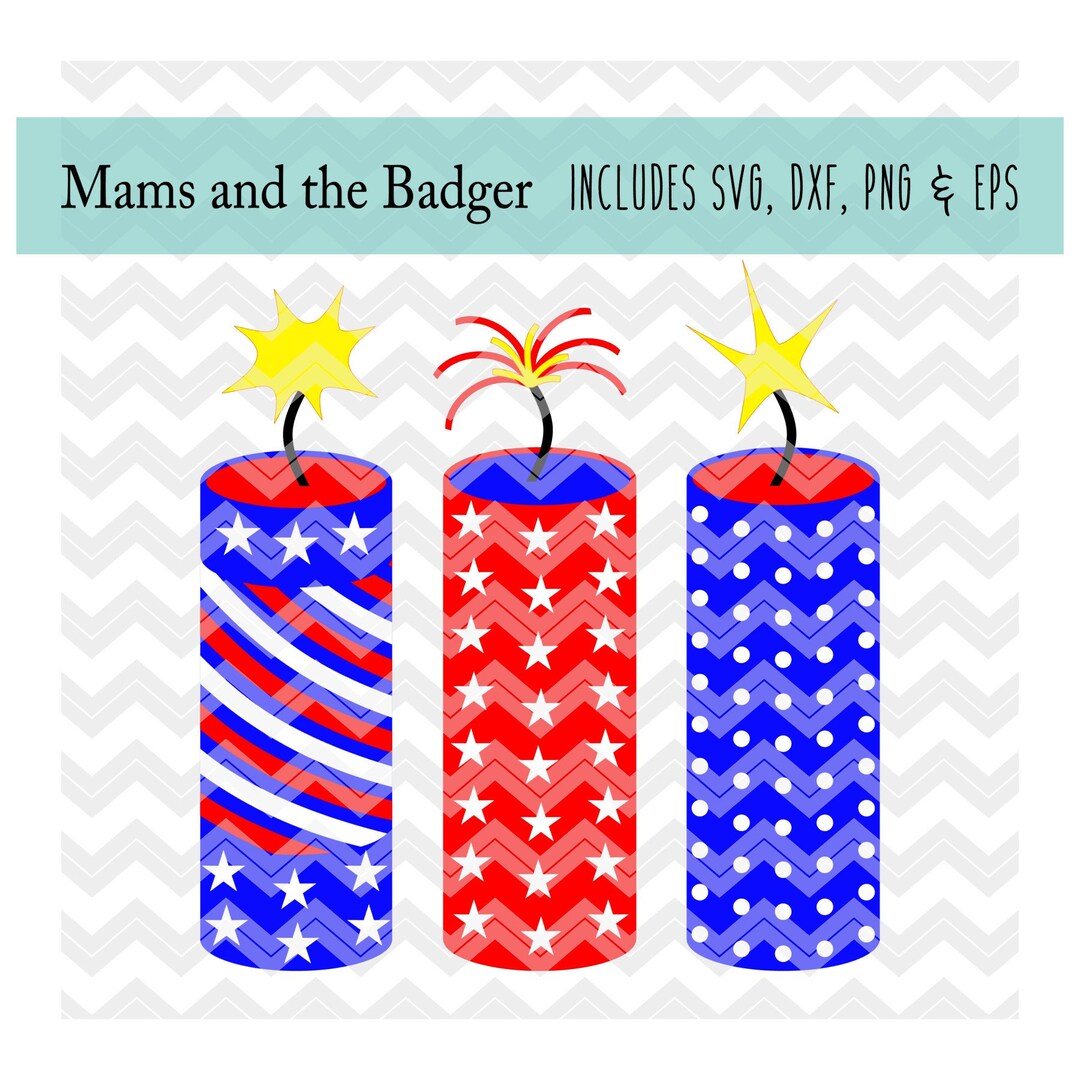 4th of July Cut File, Firecrackers Svg, Independence Day, Stars and ...
