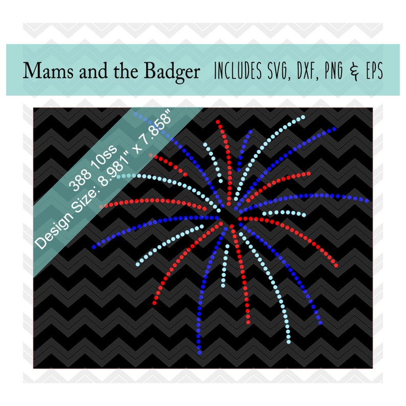 Fireworks Template, Rhinestone Fireworks, 4th of July Cut File ...