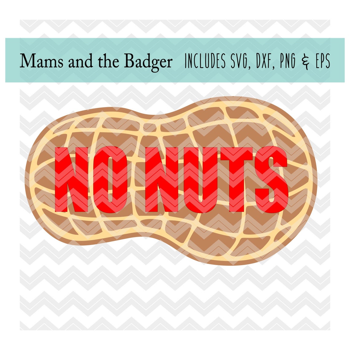 No Nuts Allergy Svg Peanut Allergy Nut Free Cut File - Etsy
