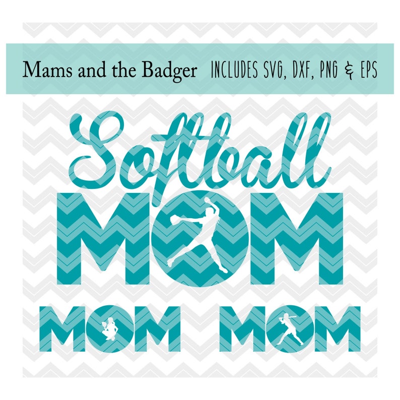 Softball Mom Svg, Player Silhouettes, Catcher Pitcher, Fast Pitch ...