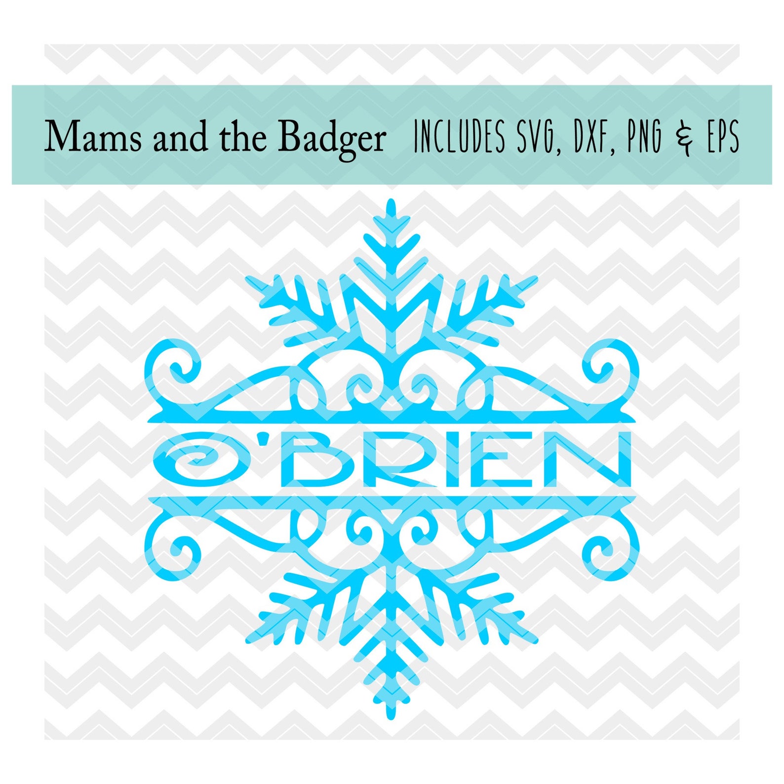 Snowflake Split Name Svg, Christmas Ornament, Door Sign, Winter Cut ...