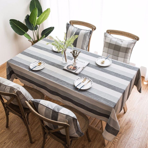 Striped Tablecloth - Etsy