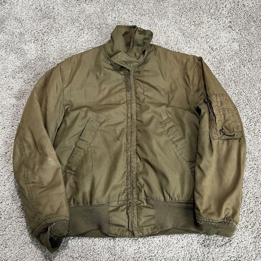 USAF Military Pilot Flight Jacket Flyers Cold Weather CWU-45/P Medium ...