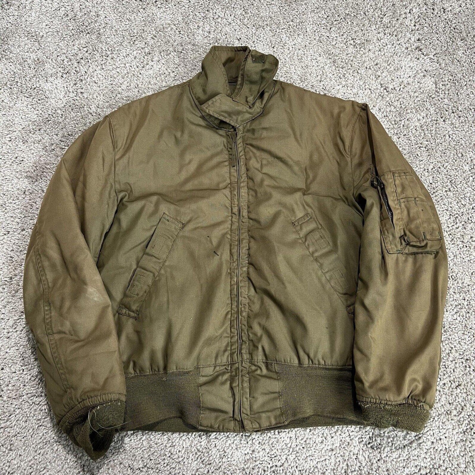 USAF Military Pilot Flight Jacket Flyers Cold Weather CWU-45/P Medium ...