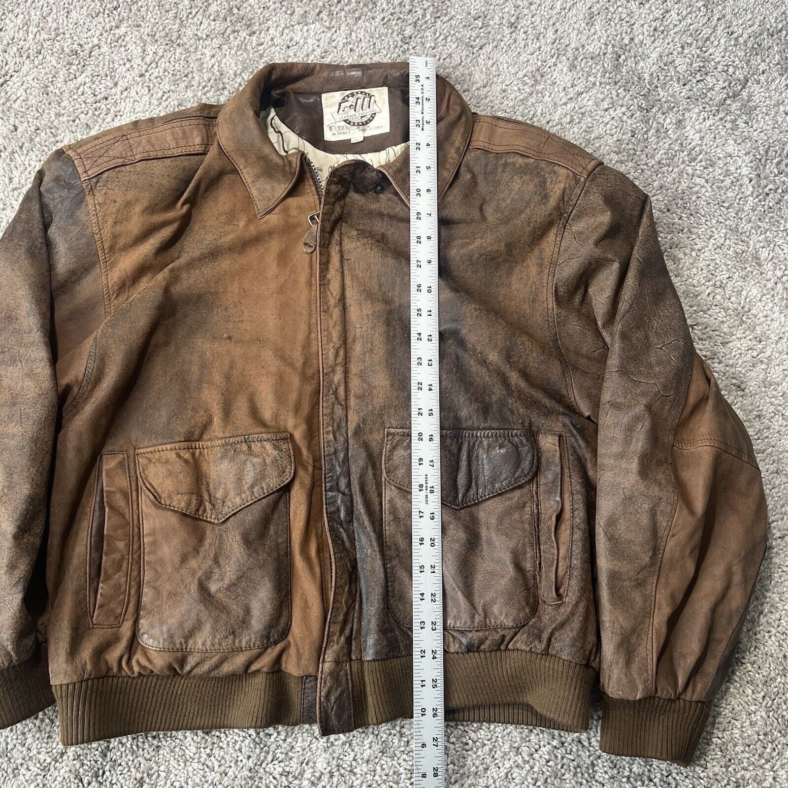 Vintage Global Identity G-III Vintage Mens Brown Leather Full Zip ...