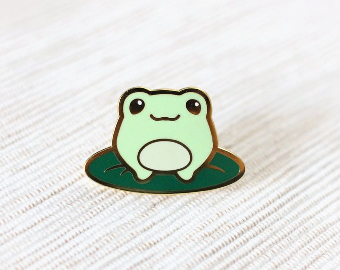 Mushroom Frog Hard Enamel Pin Cute Froggy Pin Kawaii Frog Enamel Pin - Etsy