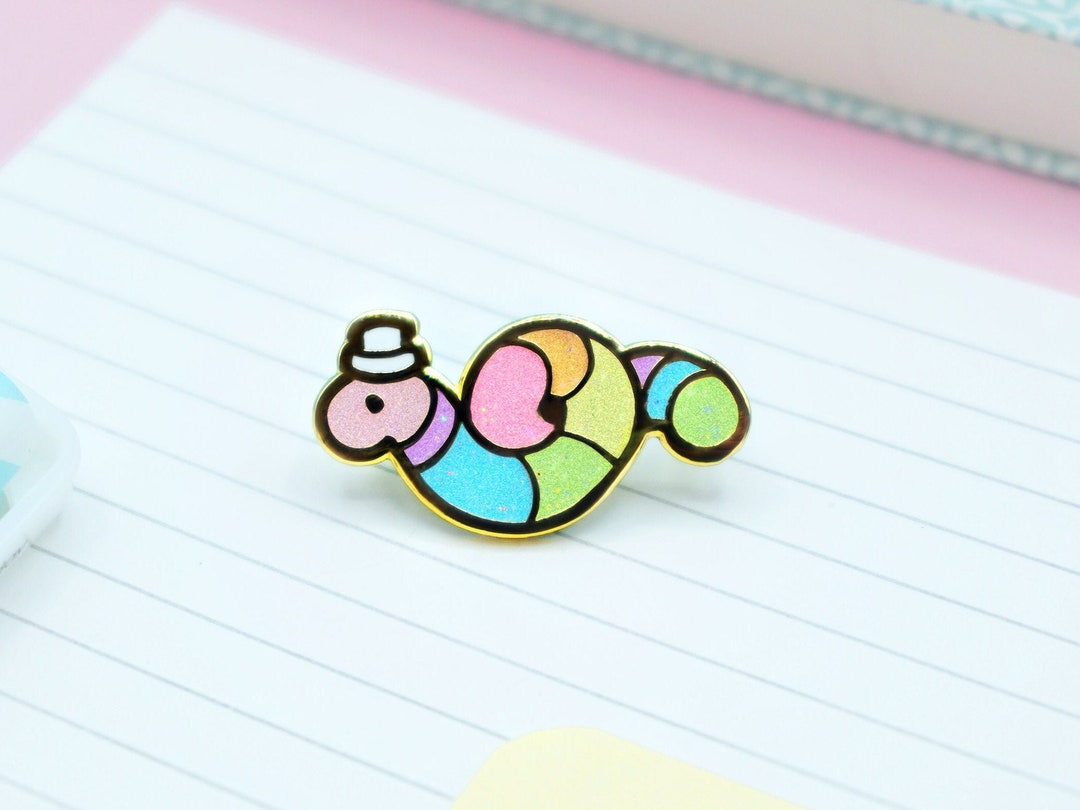 Rainbow Gummi Worm Enamel Pin | Cute Gay Hard Enamel Pin | Rainbow Art ...