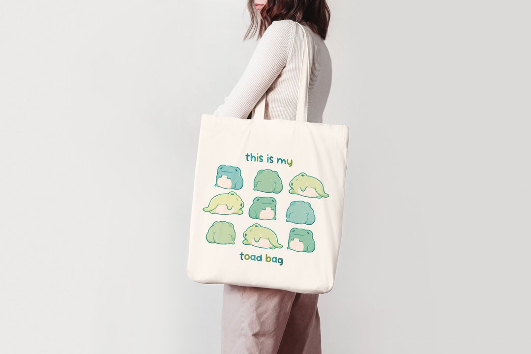 This is My Toad Bag | Cute Frog Tote Bag 100% Cotton | Shopping Bag ...