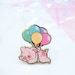 Flying Piggy Enamel Pin | Cute Pig Adventurer Hard Enamel Pin | Rainbow ...