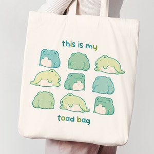 This is My Toad Bag | Cute Frog Tote Bag 100% Cotton | Shopping Bag ...