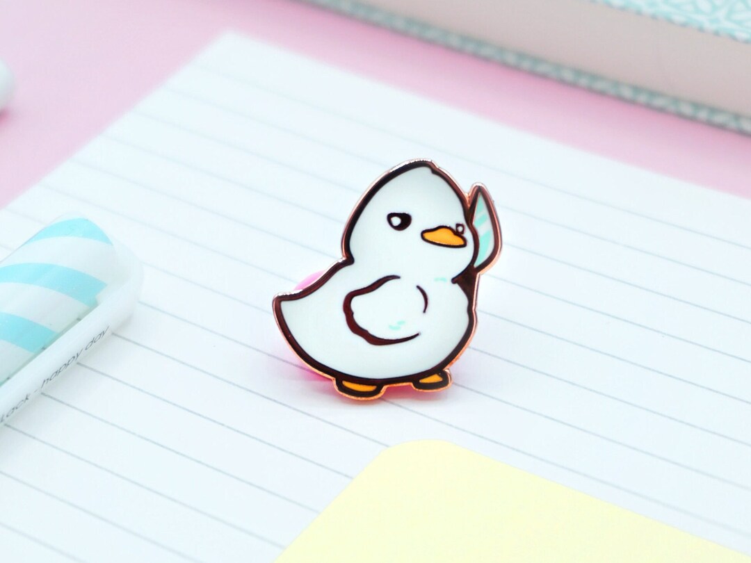 Knife Duck Enamel Pin | Cute Adventurer Hard Enamel Pin | Duckling ...