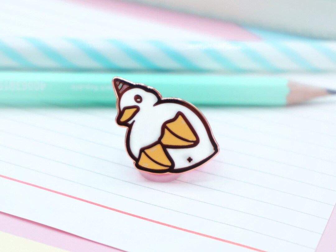 Party Hat Duck Enamel Pin | Cute Adventurer Hard Enamel Pin | Duckling ...