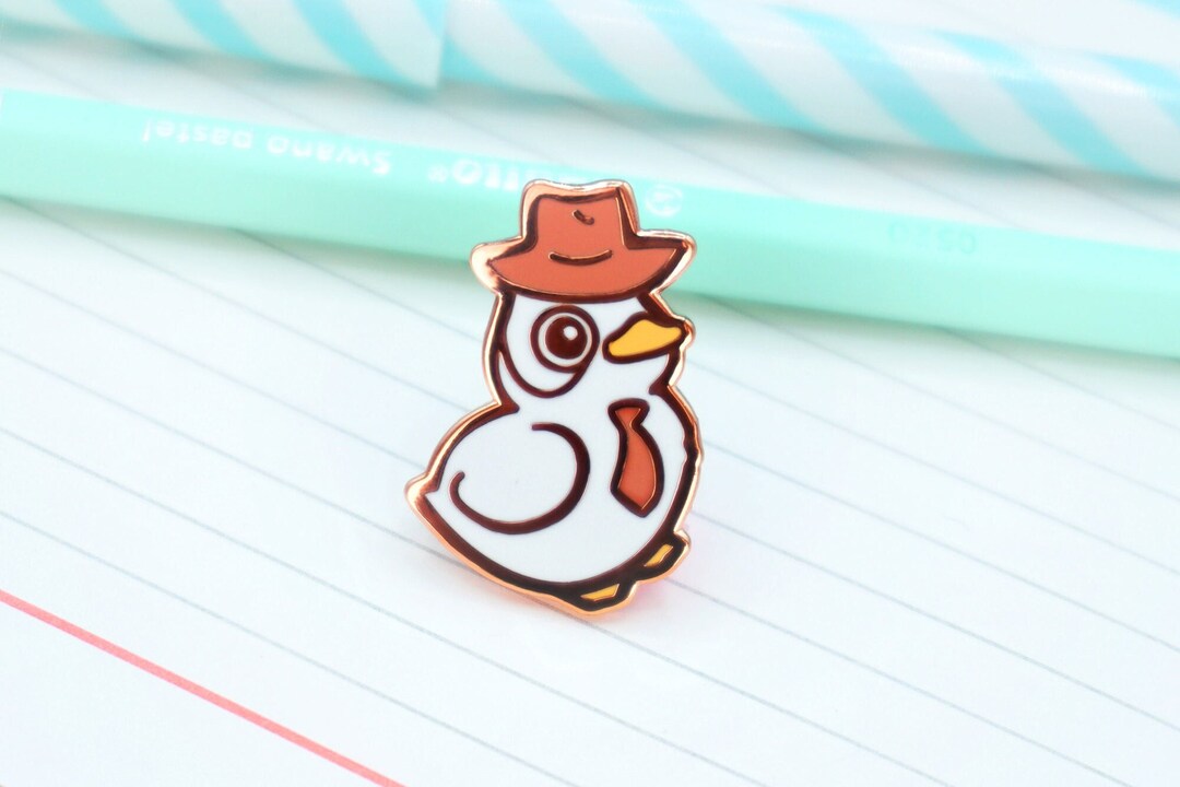 Duck Detective Enamel Pin | Cute Adventurer Hard Enamel Pin | Duckling ...